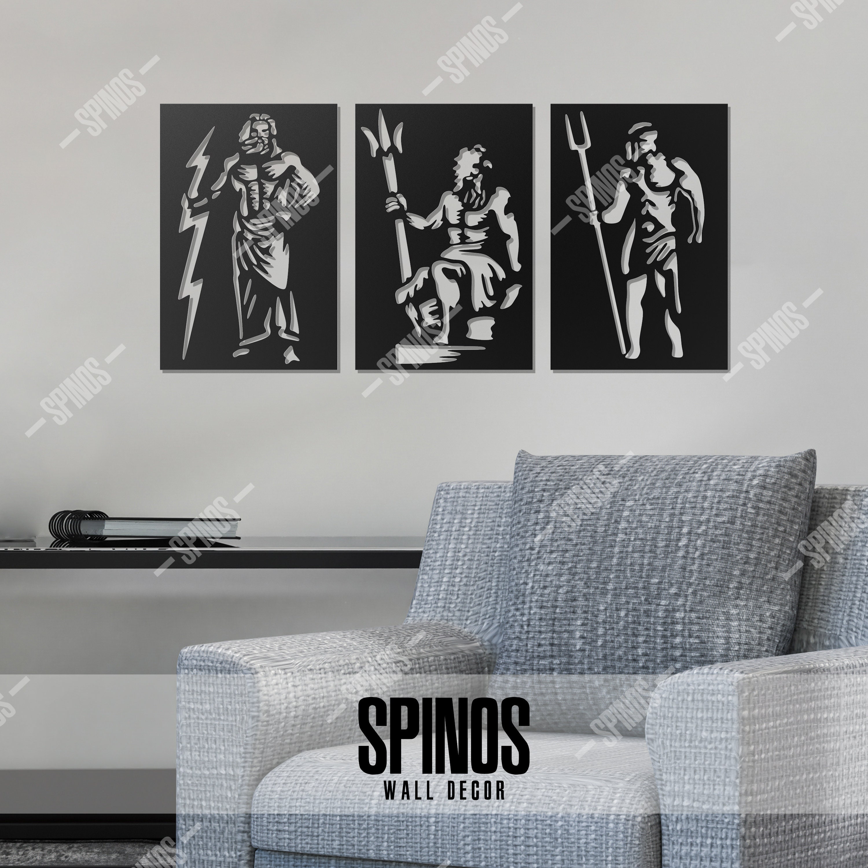 Greek Mythology Wood Wall Decor Ancient Greek Gods Zeus Wall - Etsy