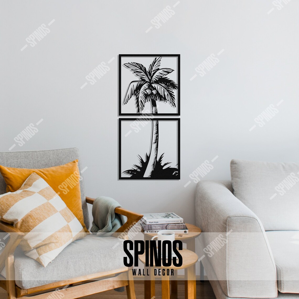 Palm Wood Wall Art Tree Wall Decor Coconut Tree Tropical | Etsy