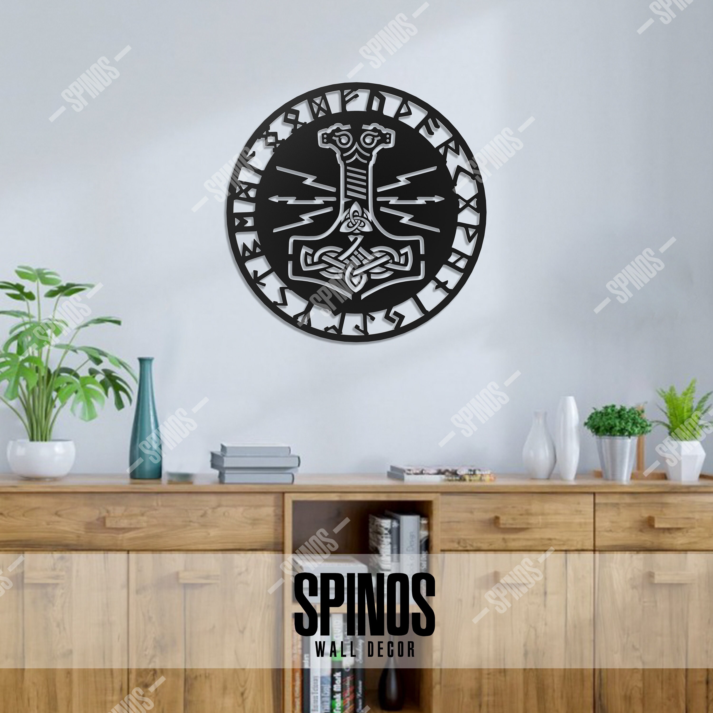 Thor's Axe Wall Art Mjollnir Wood Wall Decor Viking - Etsy