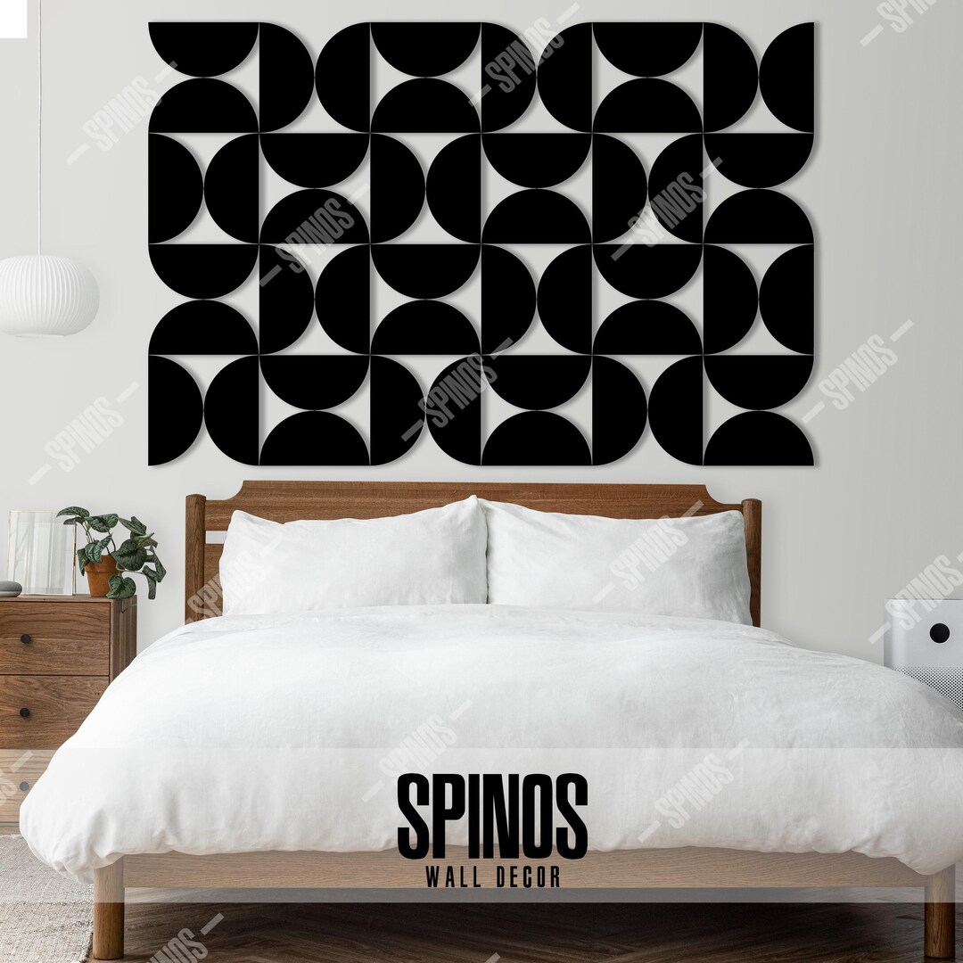 Modular Half Circle Wood Wall Decor: Retro Geometric Accent Panel - Etsy