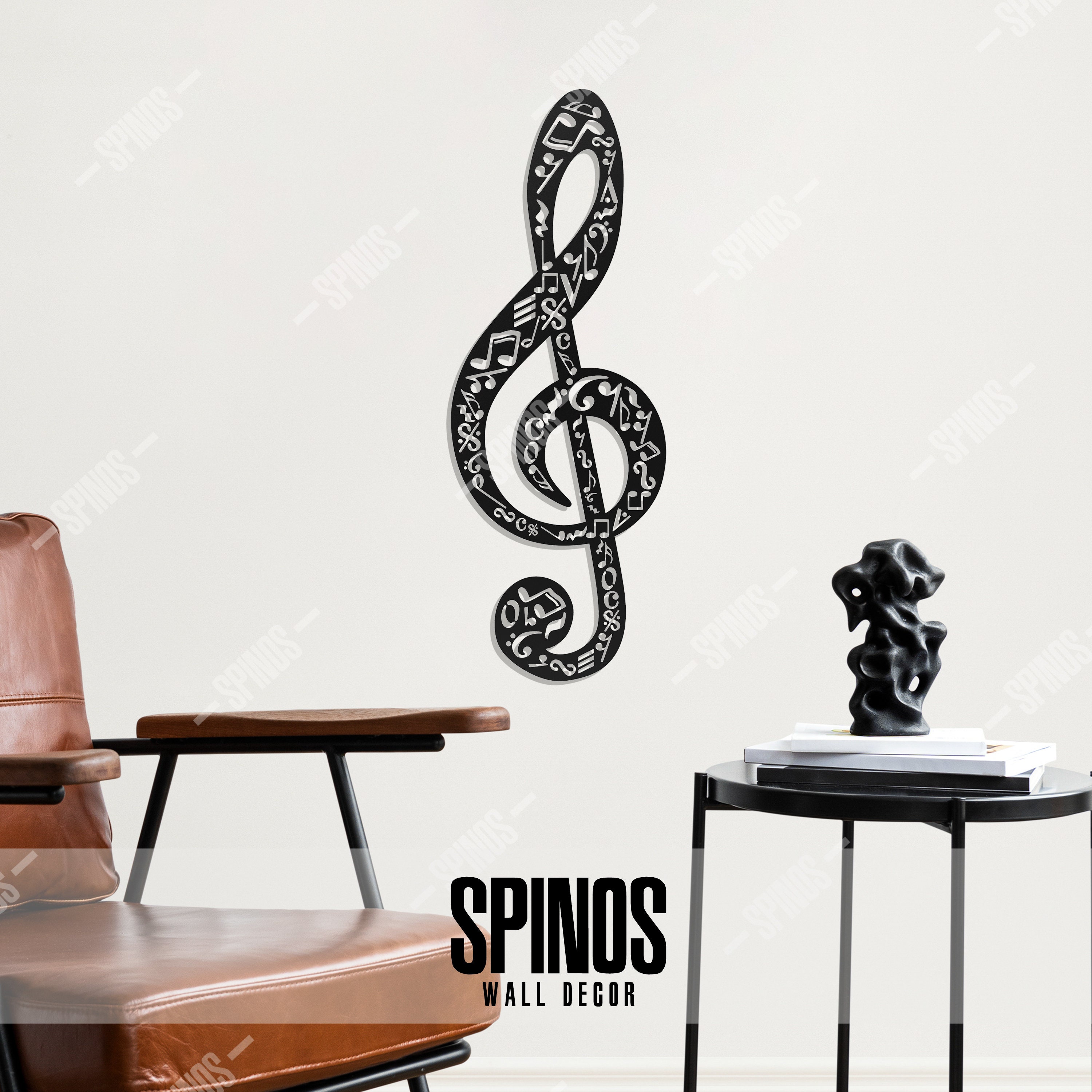 Music Wood Wall Decor Treble Clef Wall Art Musical Note | Etsy