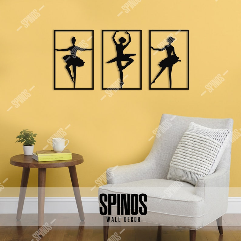 Ballerina Wood Wall Decor: 3 Piece Ballet Dance Sign - Etsy