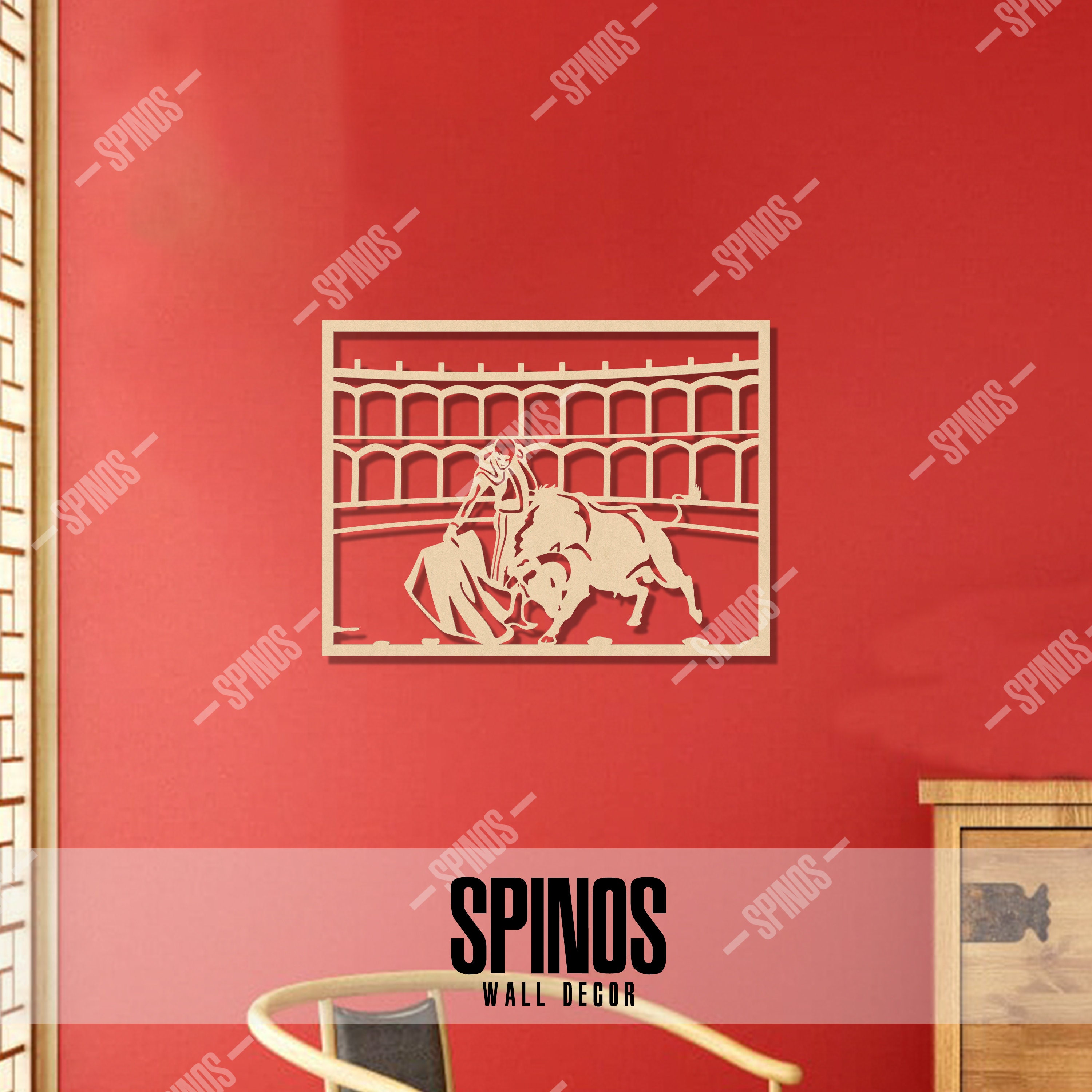 Bullfighting Wall Art Matador Wood Decor Bull Sign | Etsy