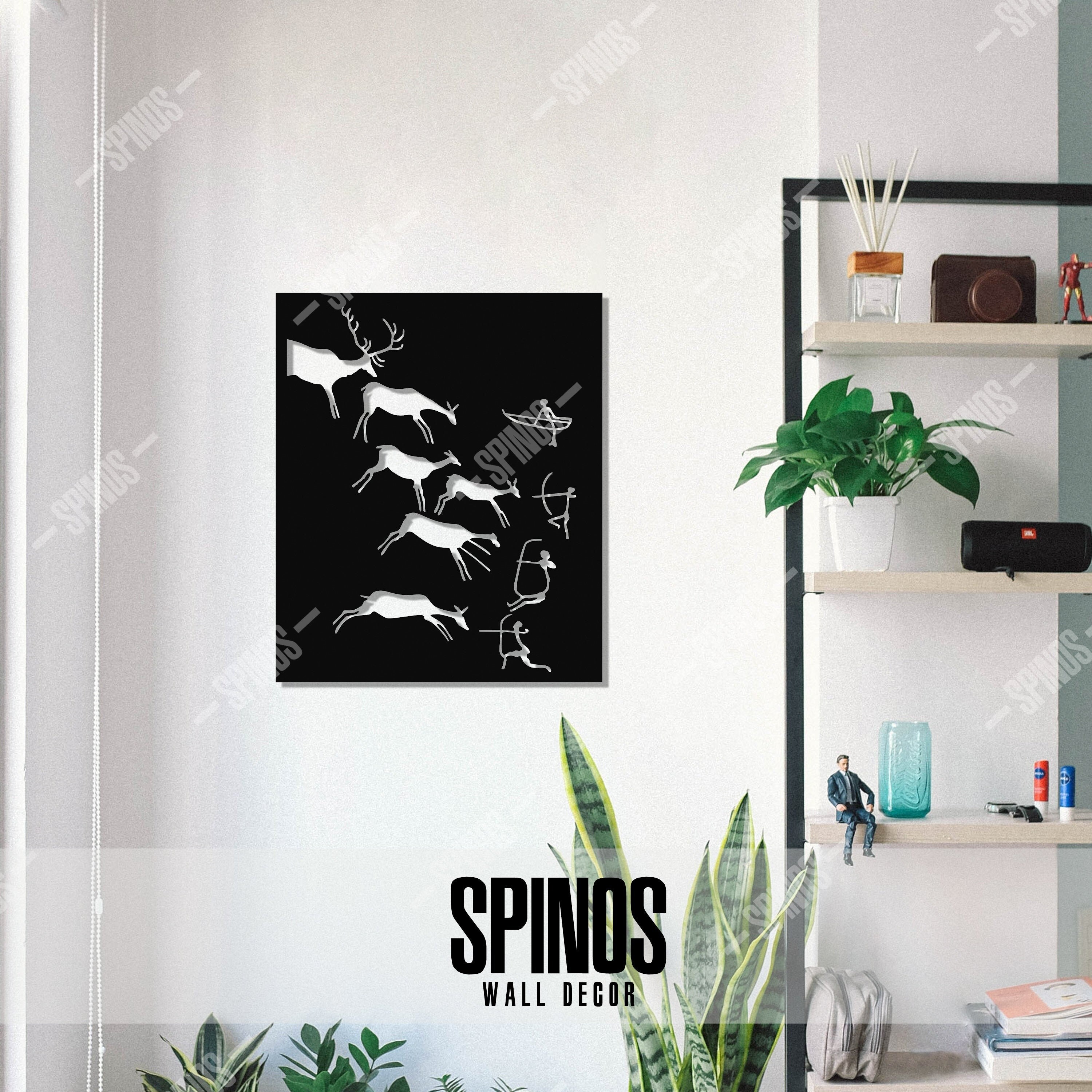 Cave Painting Wall Art Stone Age Wall Decor Ancient Wood | Etsy