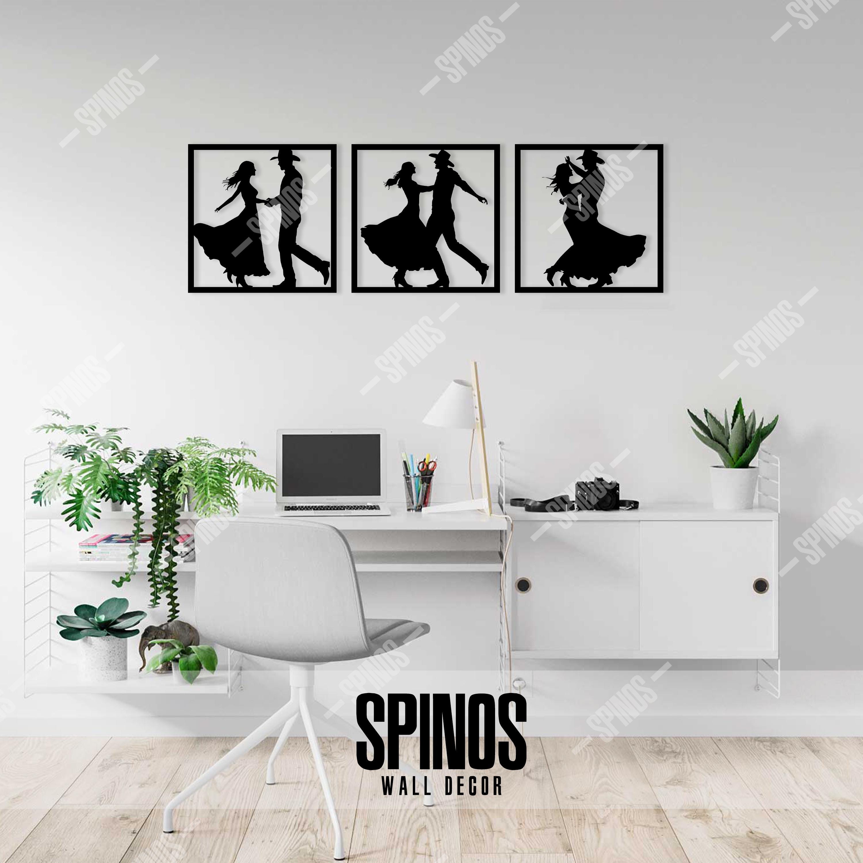 3-piece Barn Dance Wall Art – Country Dance Wooden Decor Set With ...