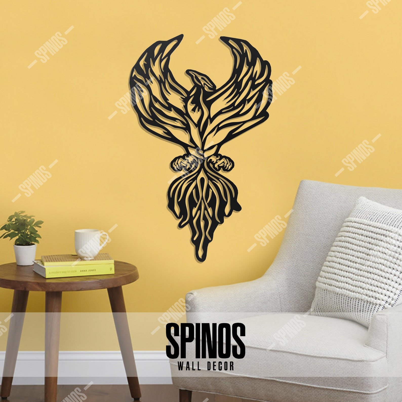 Phoenix Wood Wall Decor Fenix Wall Art Mythological Sign - Etsy