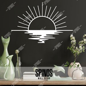 Minimalist Sunshine Wooden Wal Decor, Sun Light Art, Sunrise Wood Sign ...