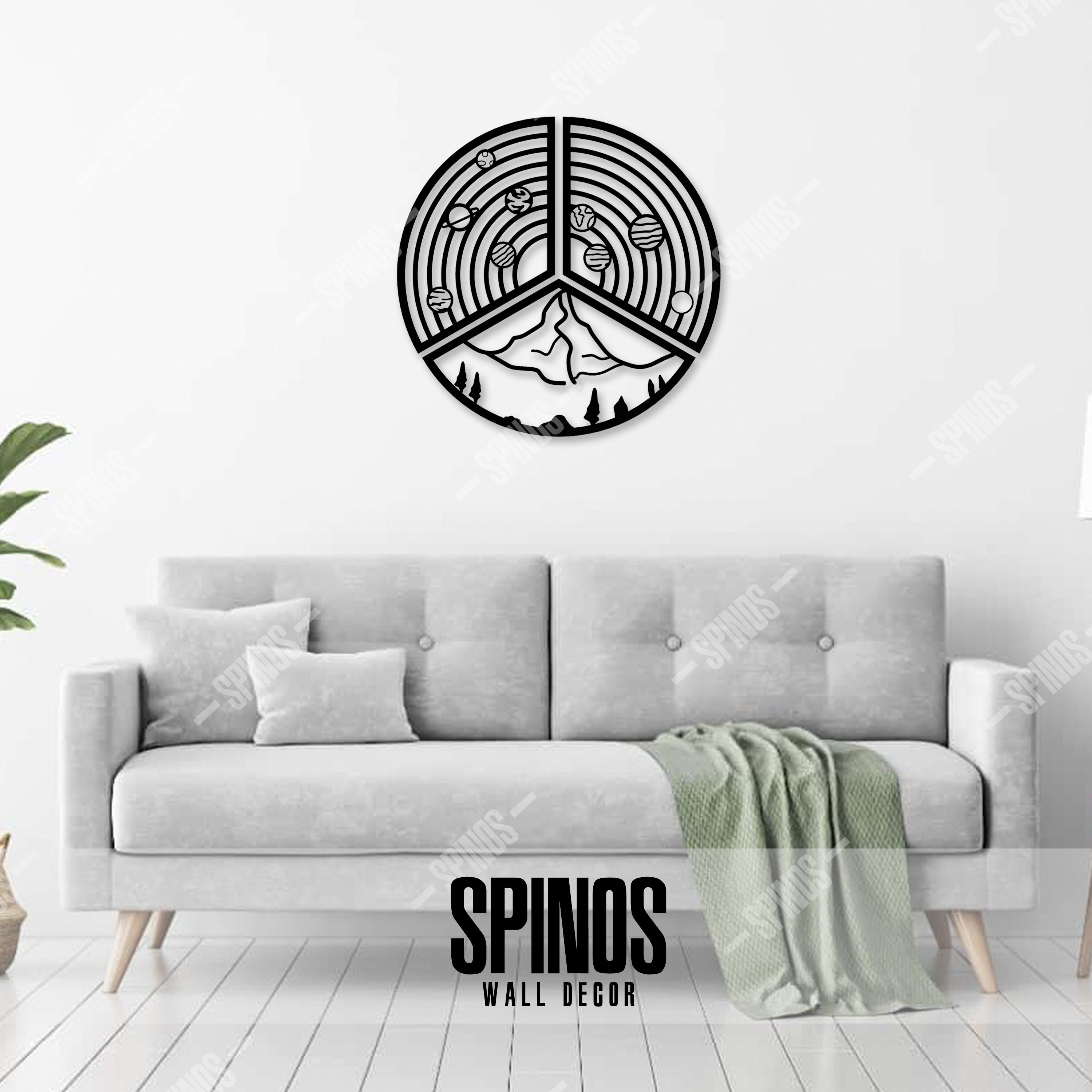 Solar System Wood Wall Decor Planets and Orbits Wall Art / | Etsy