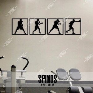 Boxing Wood Wall Decor, Boxer Wooden Art, Gym Room Art, Gift for ...