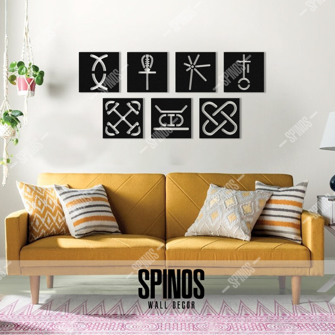 Kwanzaa Symbols Wood Wall Decor: African Art, Seven Principles - Etsy