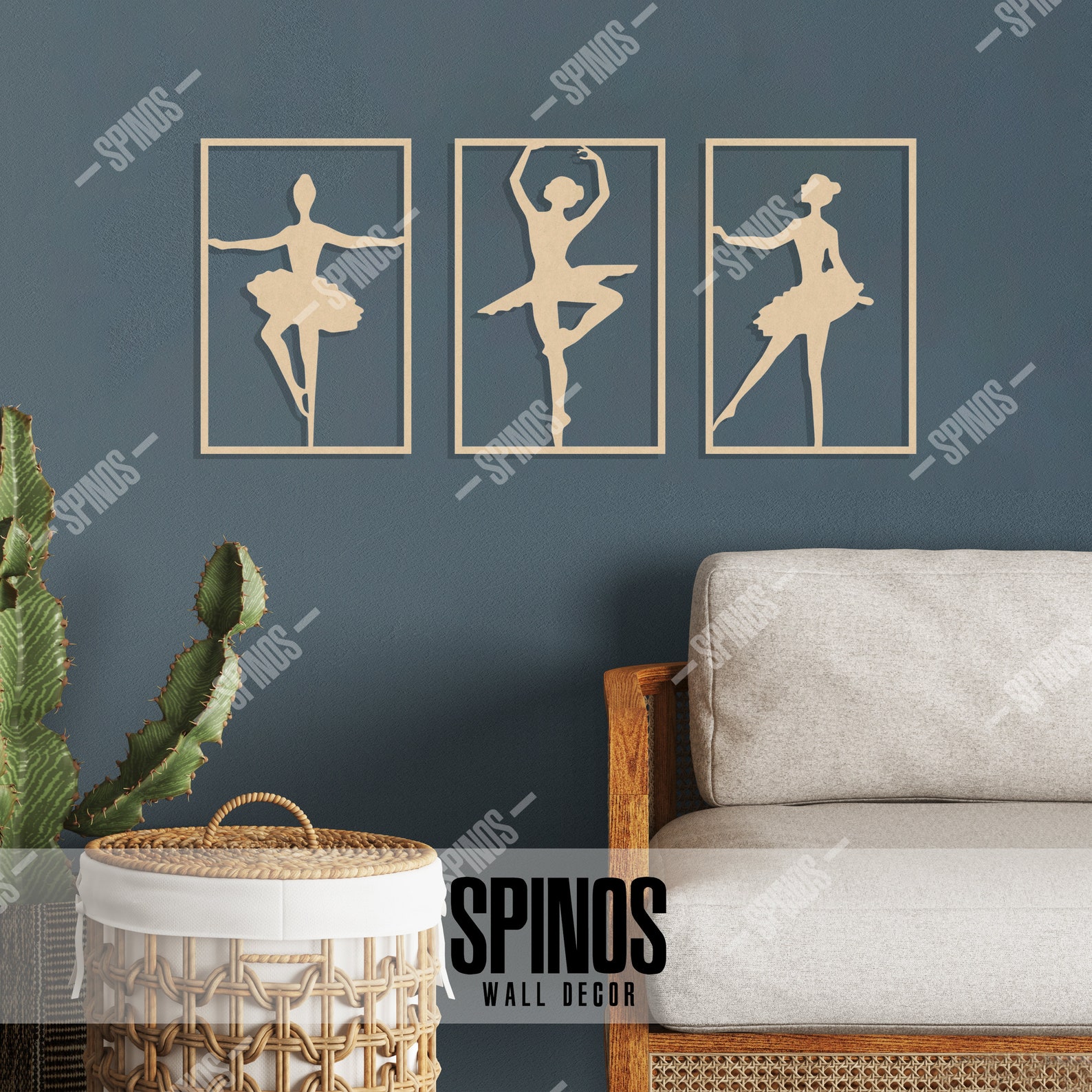 Ballerina Wood Wall Decor: 3 Piece Ballet Dance Sign - Etsy