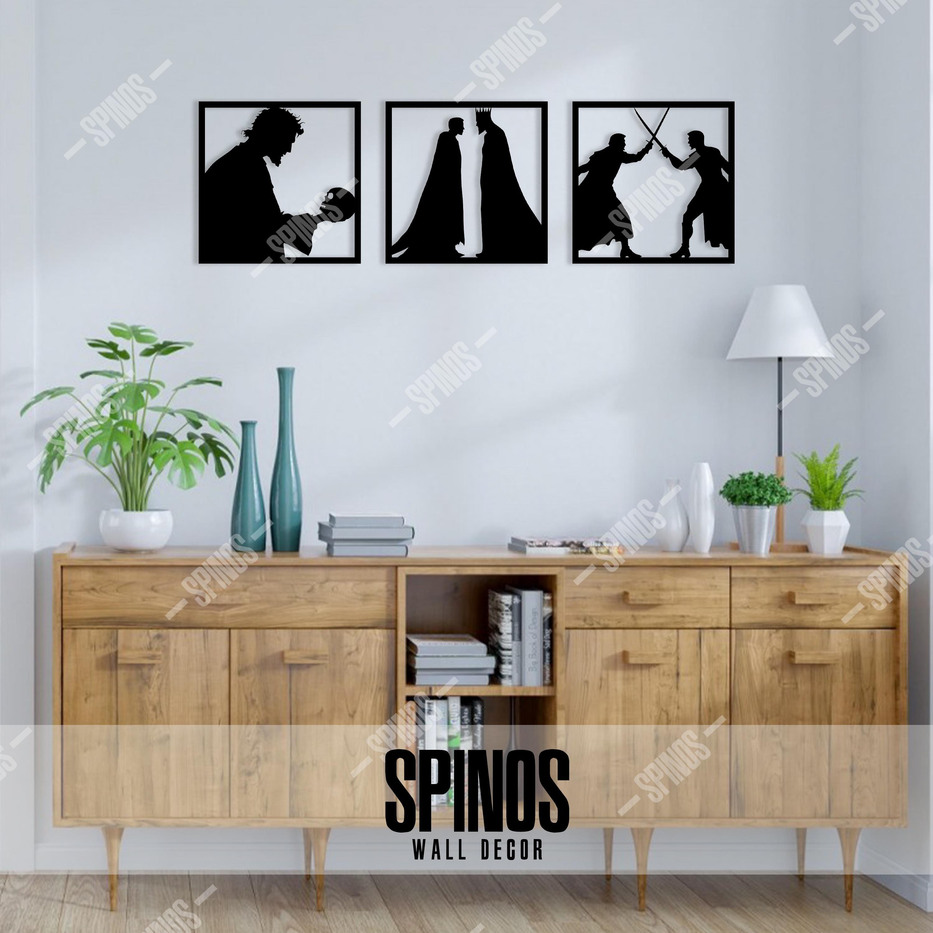 Hamlet 3-piece Wooden Wall Art – Shakespeare Decor Set - Etsy