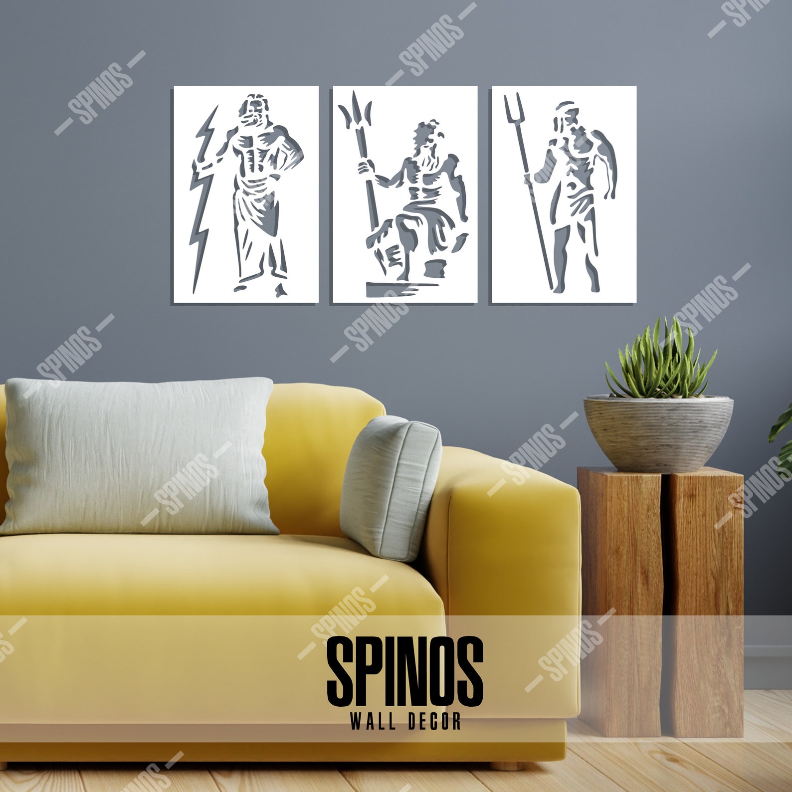 Greek Mythology Wood Wall Decor Ancient Greek Gods Zeus Wall - Etsy