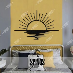 Minimalist Sunshine Wooden Wal Decor, Sun Light Art, Sunrise Wood Sign ...