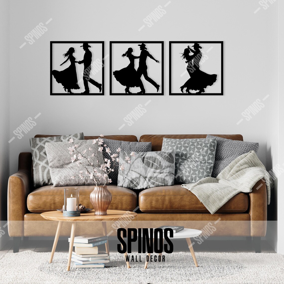3-piece Barn Dance Wall Art – Country Dance Wooden Decor Set With ...