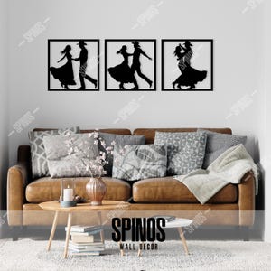 3-piece Barn Dance Wall Art – Country Dance Wooden Decor Set With ...