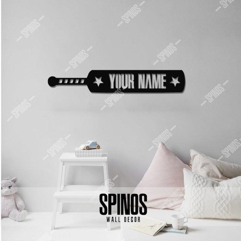 Cricket Wall Decor Cricket Bat Wall Art Personalized Sign - Etsy