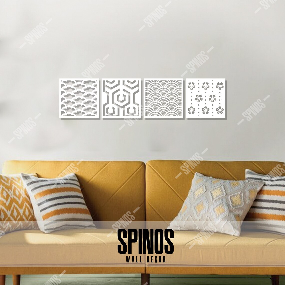 Japanese Pattern Wall Art Asian Motifs Wall Decor Kimono - Etsy