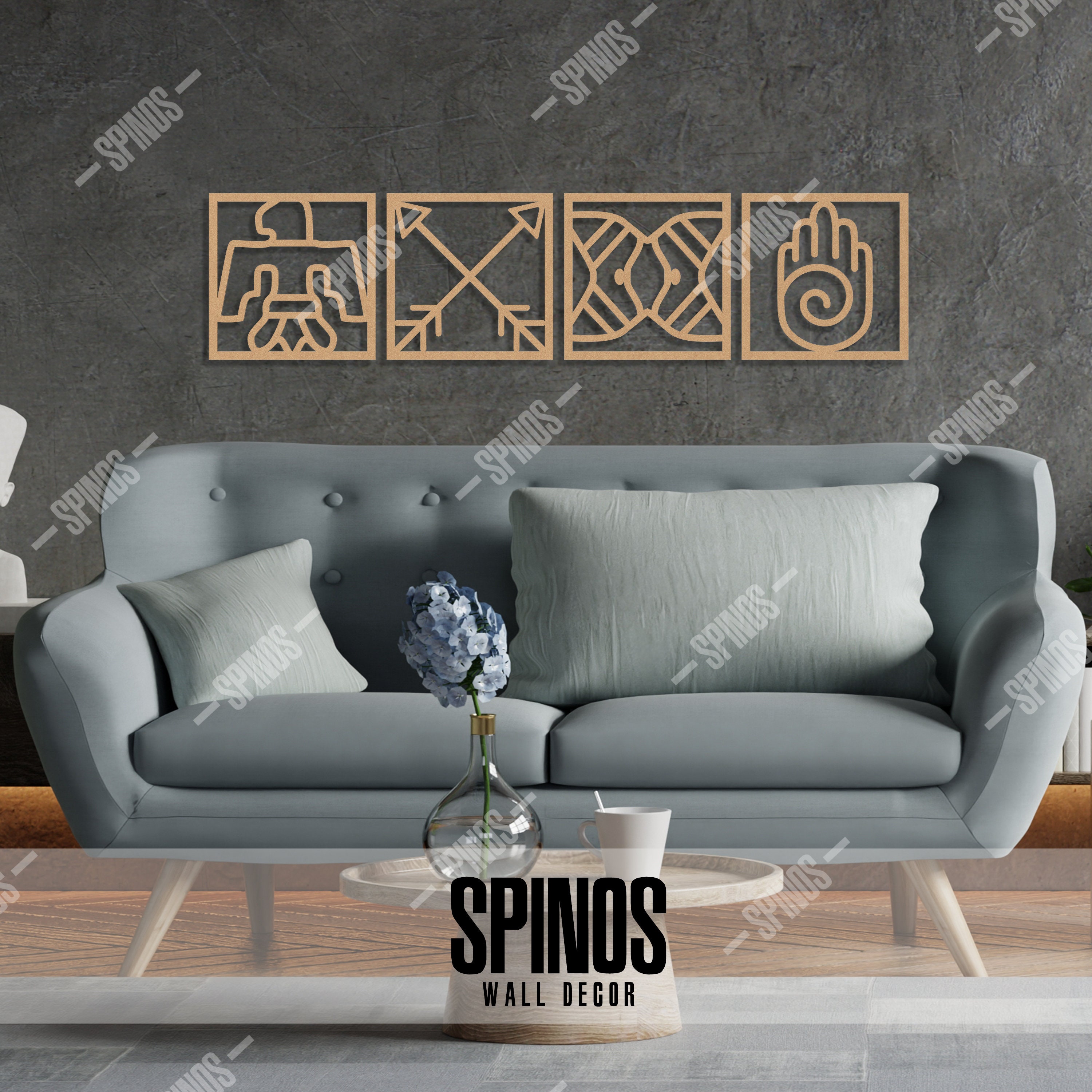 Native American Wood Wall Decor Amerindian Symbols - Etsy