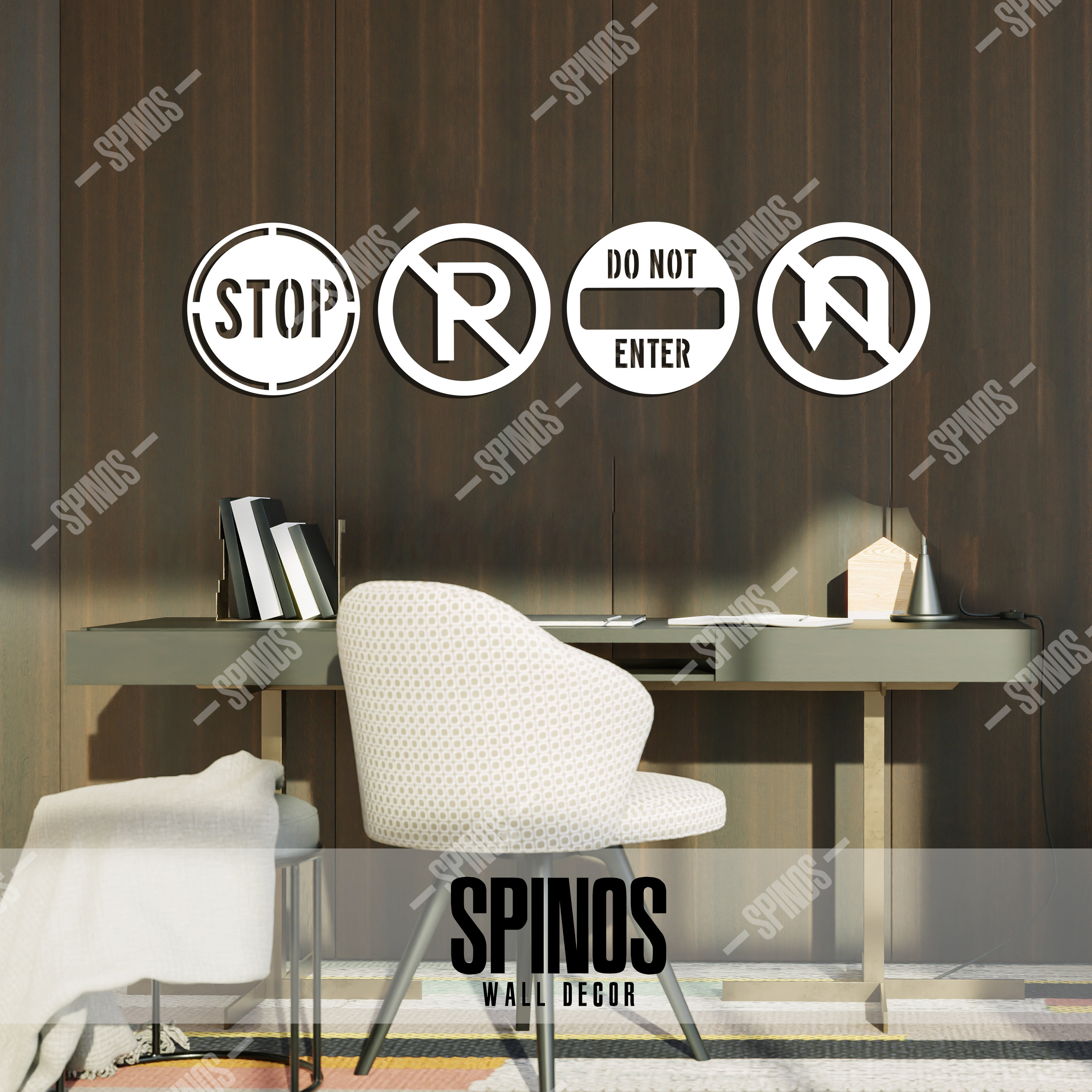 Traffic Sign Wall Art Road Signs Home Decor Stop Wood | Etsy