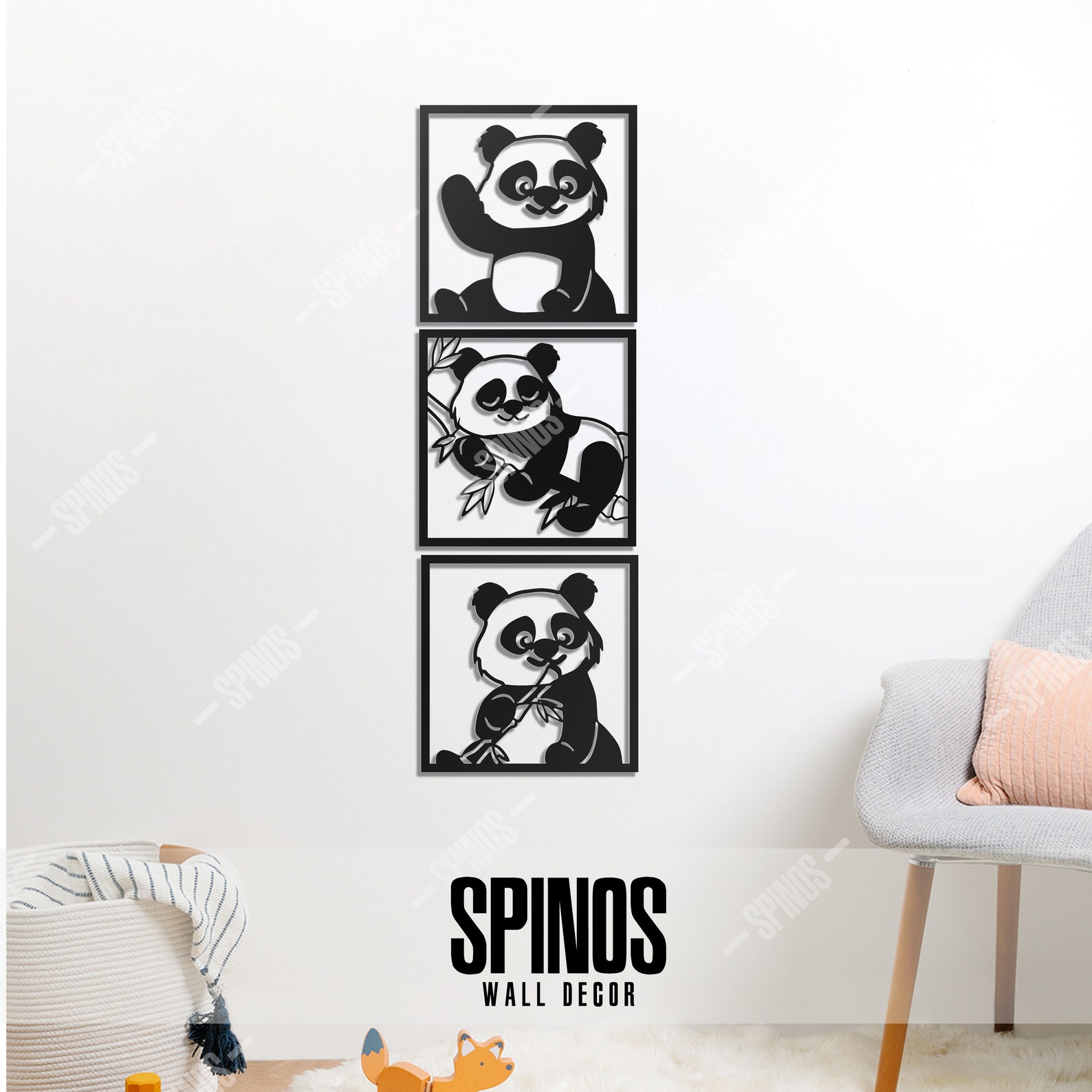 Panda Wood Wall Decor Animal Wall Art Nursery Wall Sign - Etsy