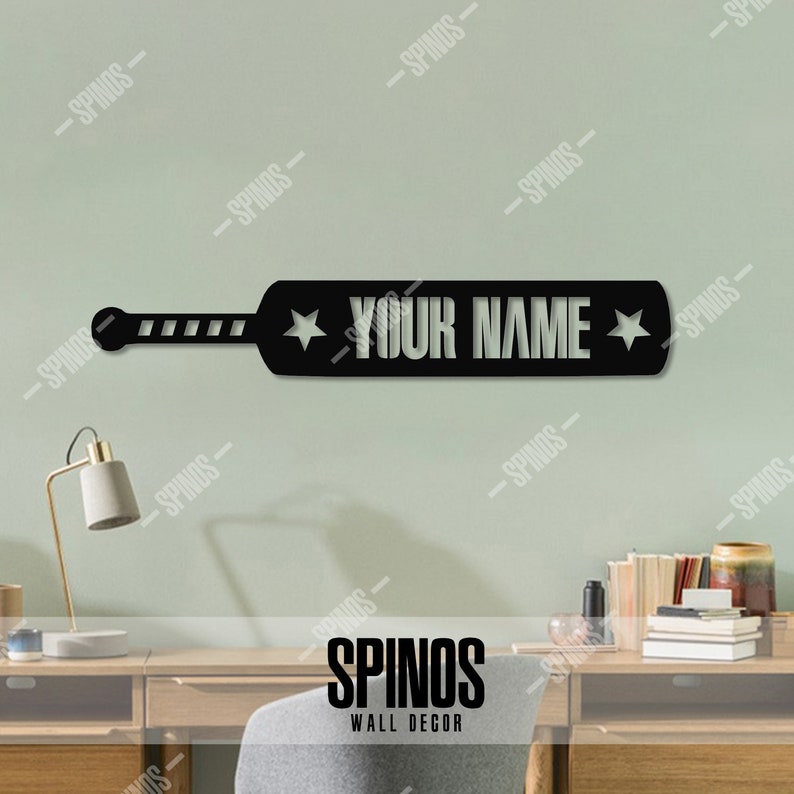 Cricket Wall Decor Cricket Bat Wall Art Personalized Sign - Etsy
