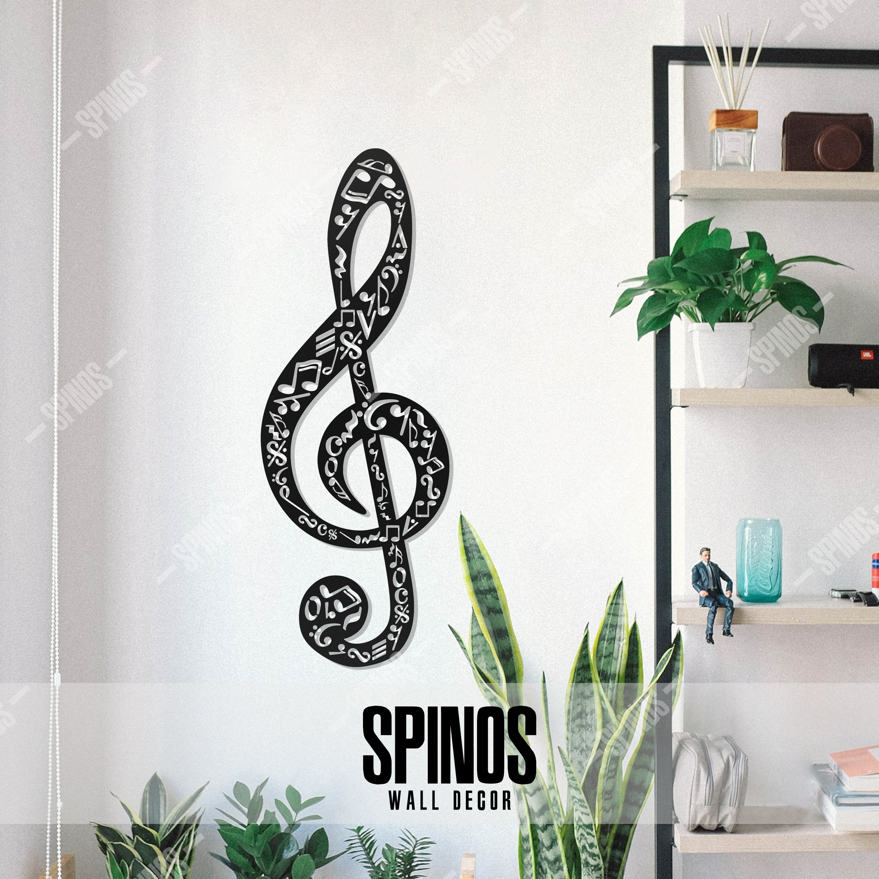 Music Wood Wall Decor Treble Clef Wall Art Musical Note | Etsy