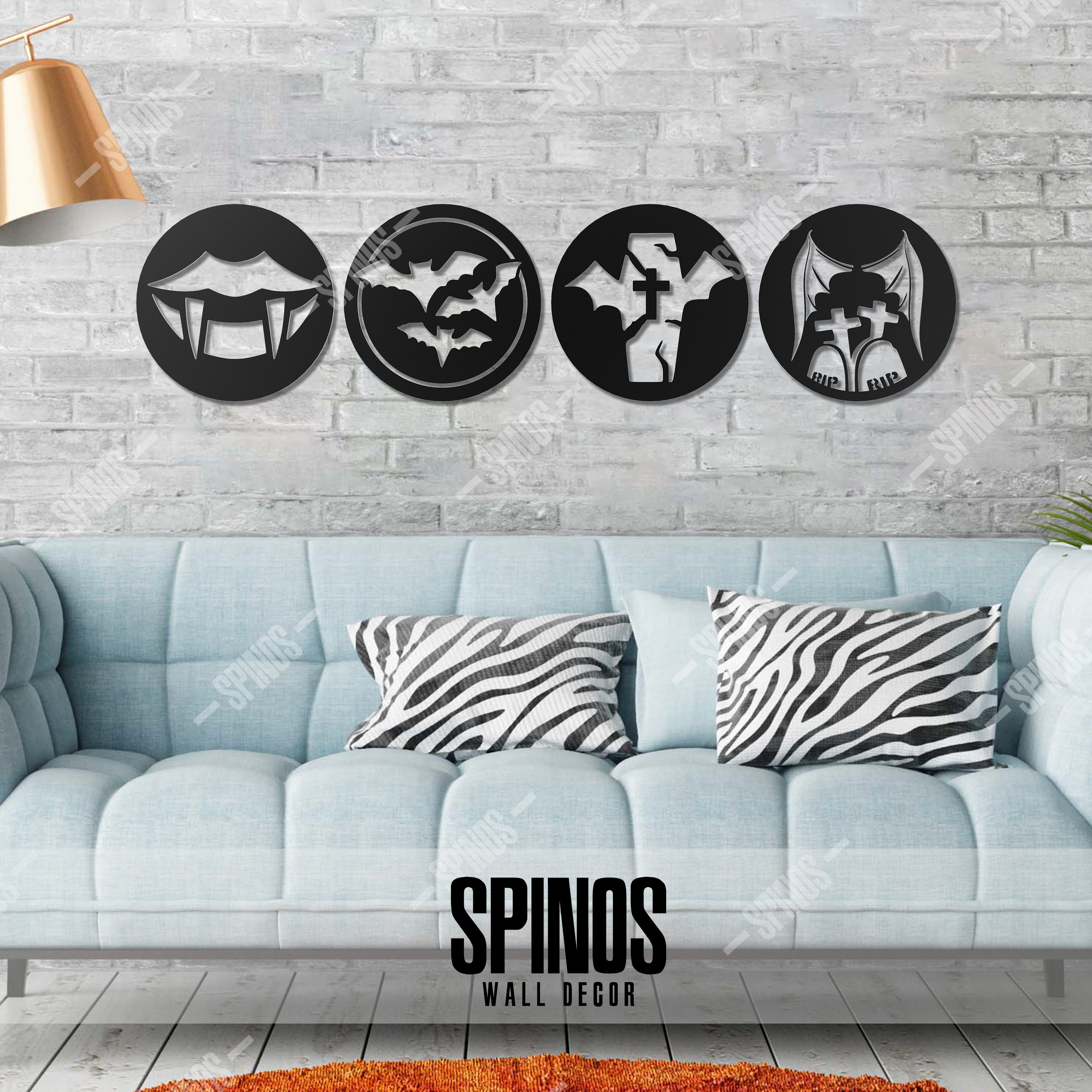 Vampire Wood Wall Decor Set: Gothic Halloween Art - Etsy