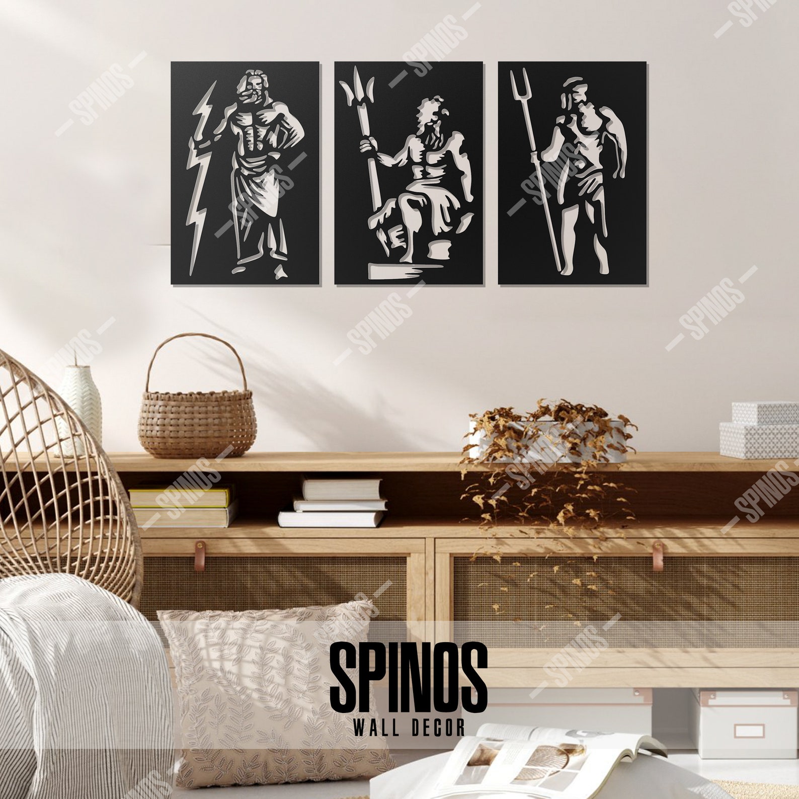 Greek Mythology Wood Wall Decor Ancient Greek Gods Zeus Wall - Etsy