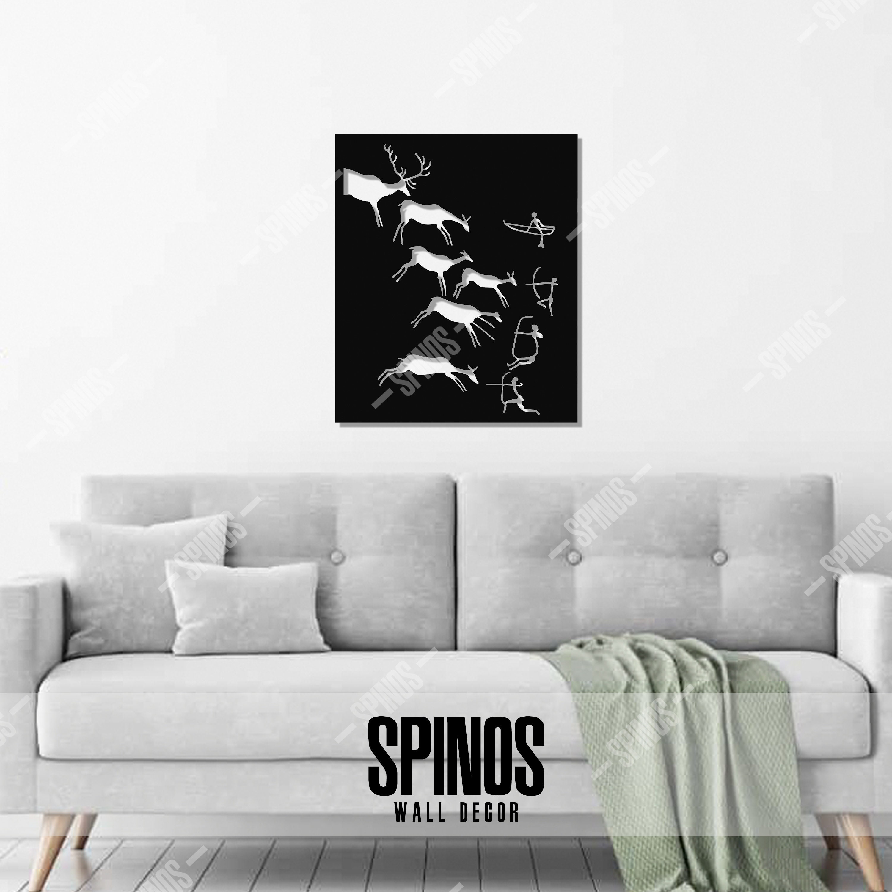 Cave Painting Wall Art Stone Age Wall Decor Ancient Wood | Etsy