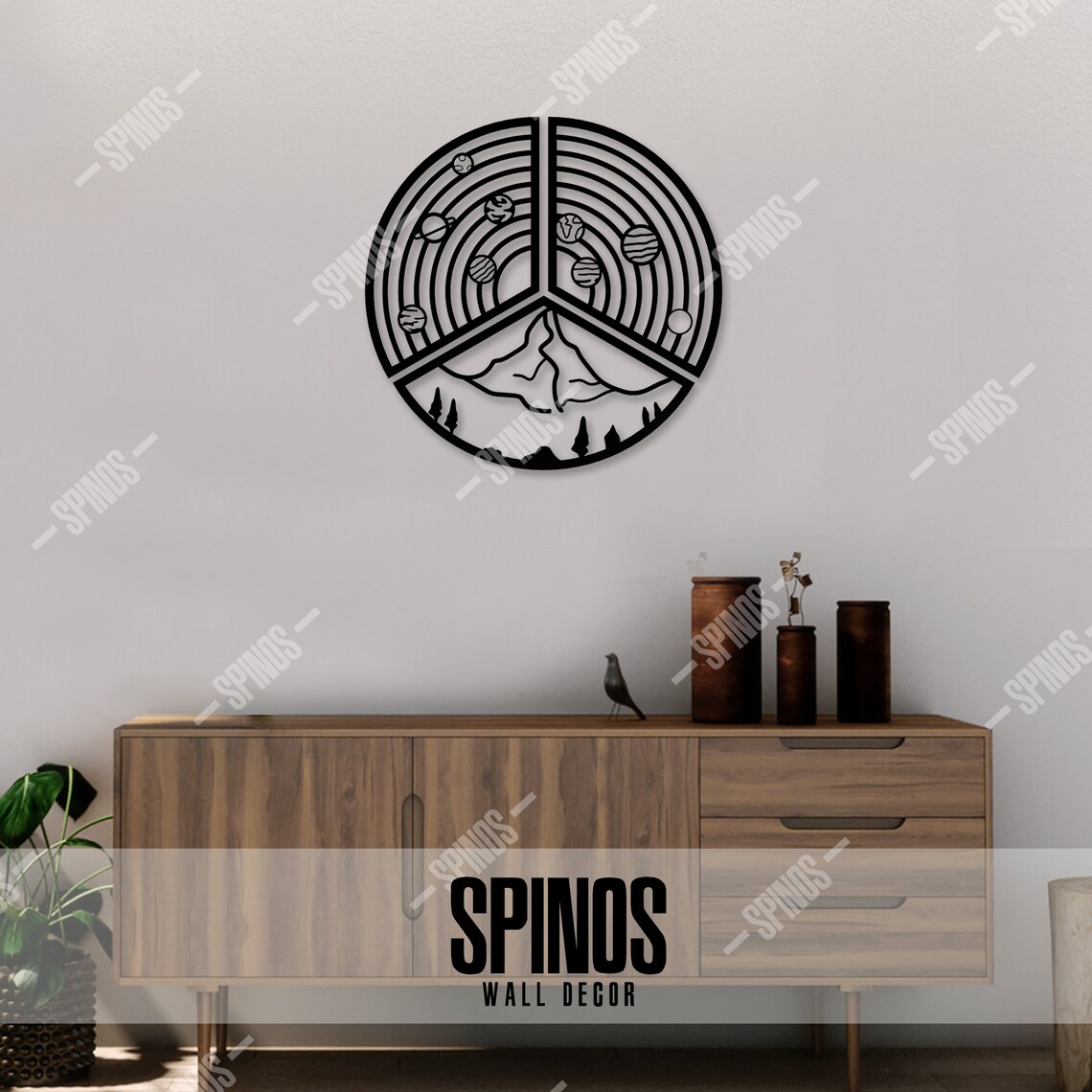 Solar System Wood Wall Decor Planets and Orbits Wall Art / | Etsy