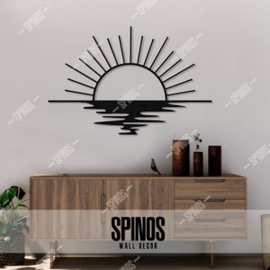 Minimalist Sunshine Wooden Wal Decor, Sun Light Art, Sunrise Wood Sign ...