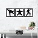 Karate Wood Wall Decor Karate Techniques Art Kick and Punch Sign 3 ...