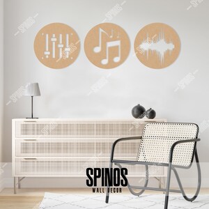 Music Wood Wall Decor, DJ Room Decorations, Equalizer Sign, Music Note ...