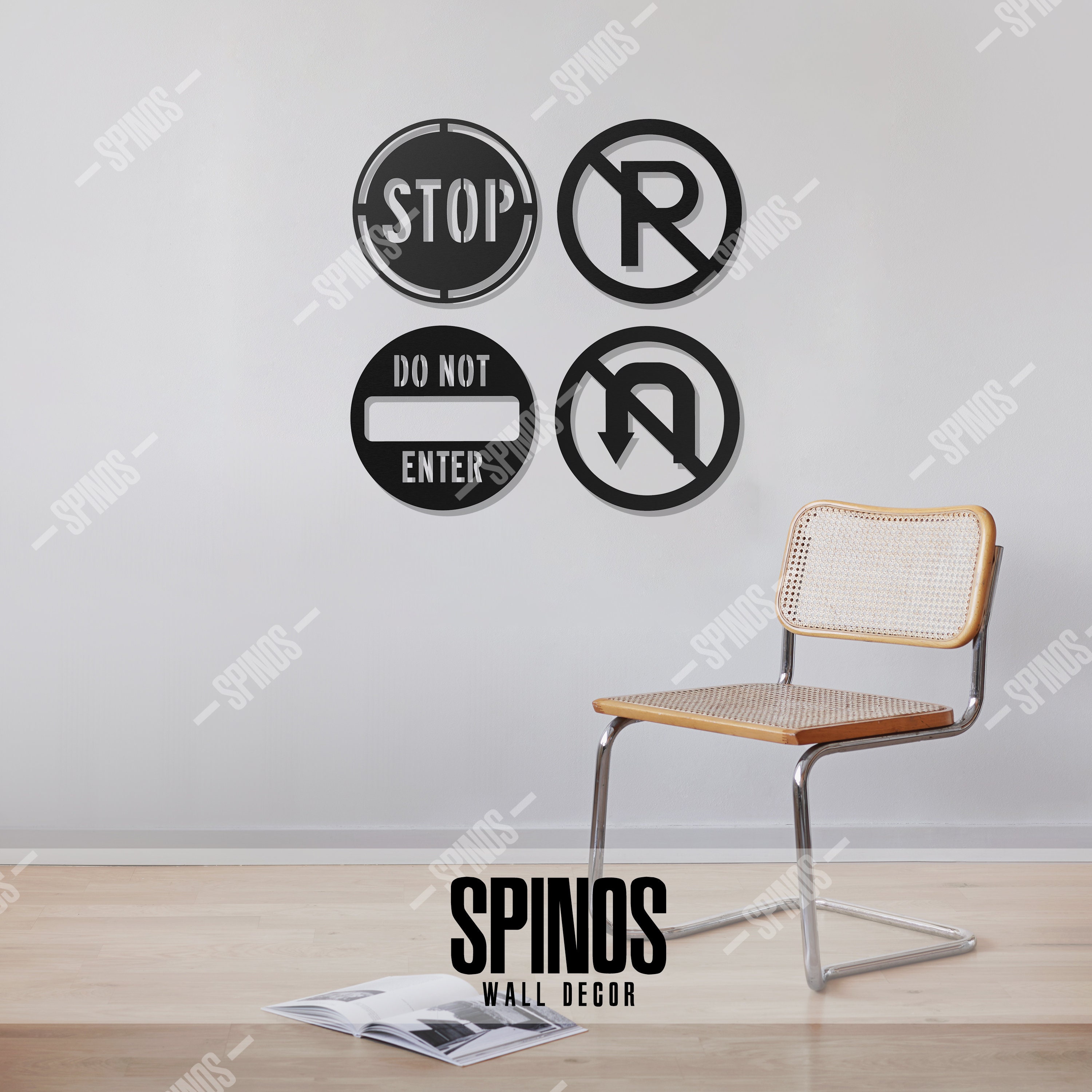 Traffic Sign Wall Art Road Signs Home Decor Stop Wood | Etsy