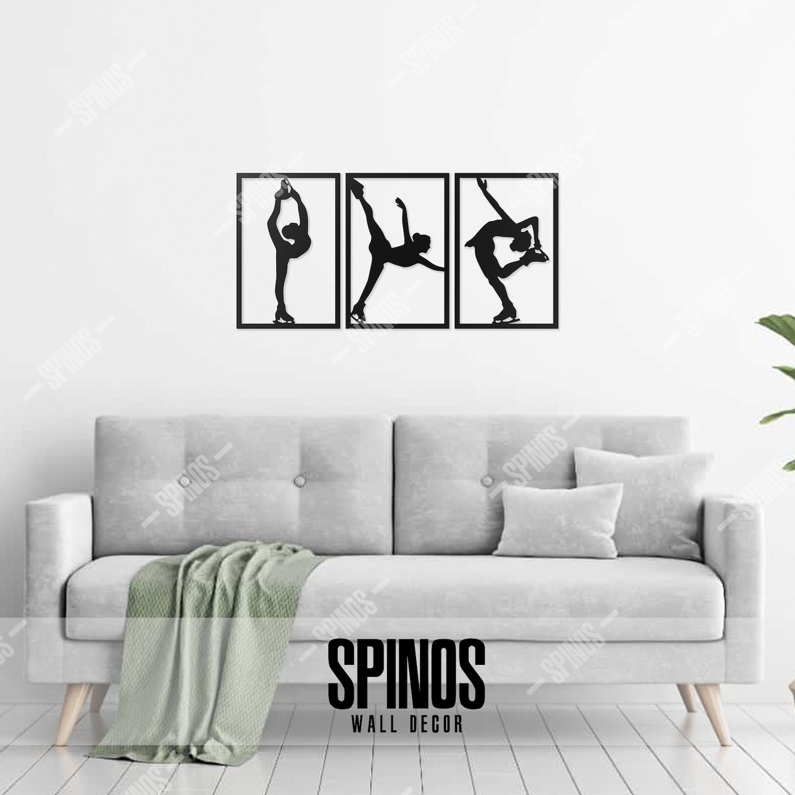 Ice Skating Wood Wall Art Ice Skate Wall Decor Skater - Etsy