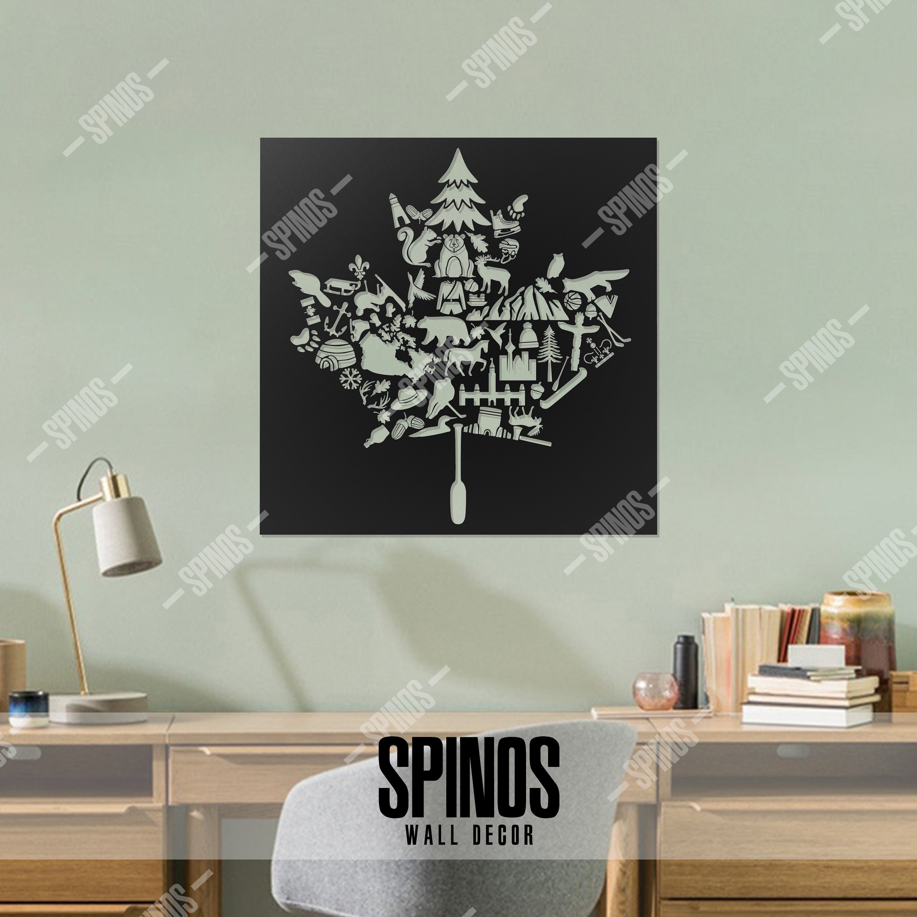 Canadian Symbols Wood Wall Decor Maple Leaf Wall Art | Etsy