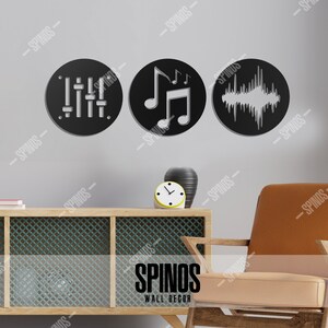 Music Wood Wall Decor, DJ Room Decorations, Equalizer Sign, Music Note ...