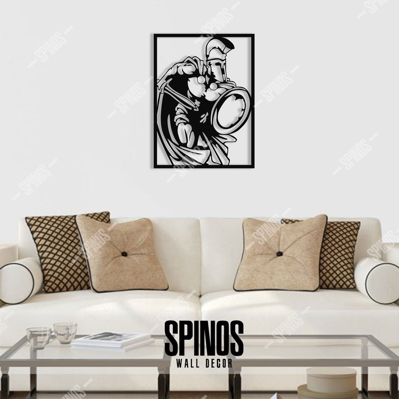 Spartan Warrior Wall Art Gladiator Wood Wall Decor Roman - Etsy