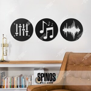 Music Wood Wall Decor, DJ Room Decorations, Equalizer Sign, Music Note ...