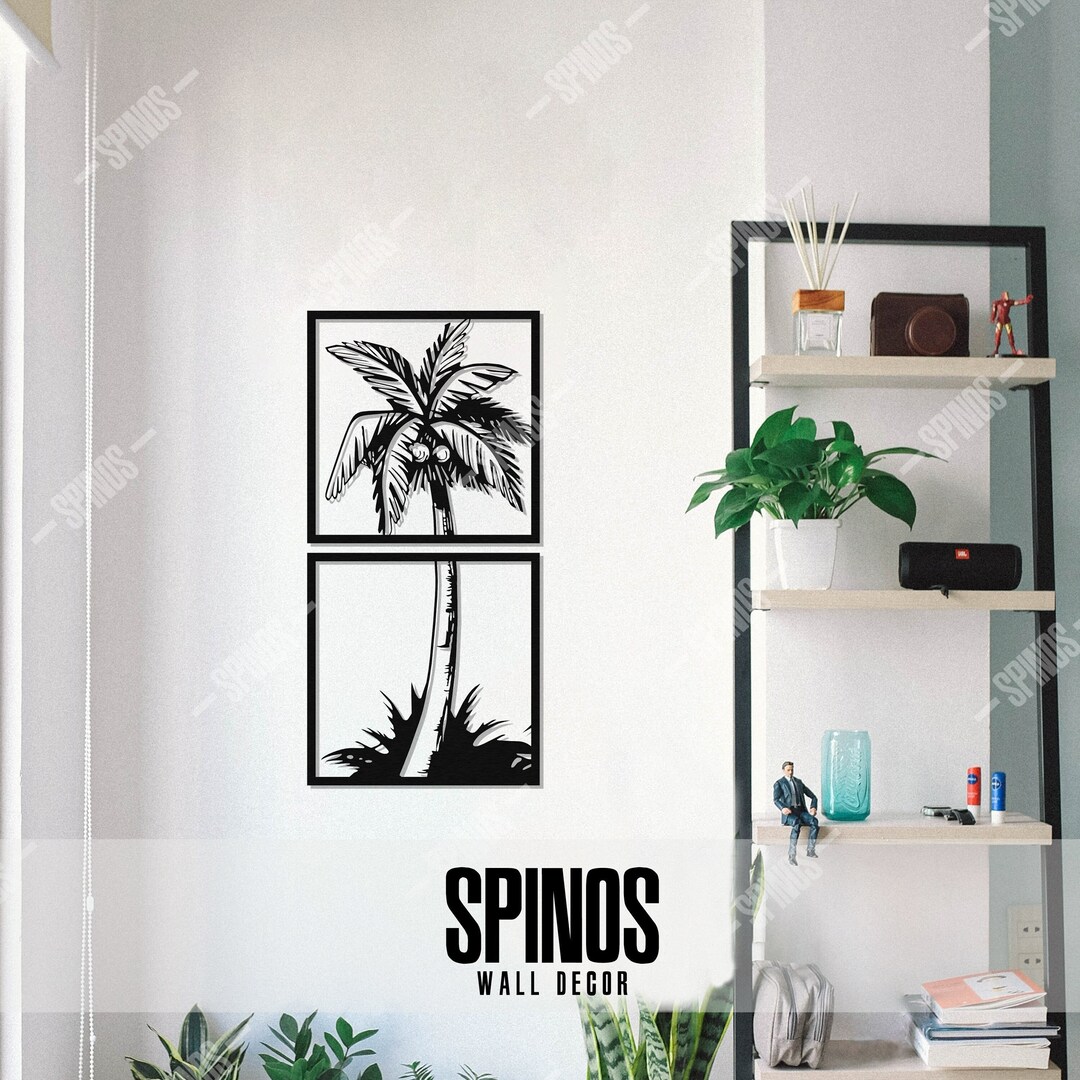 Palm Wood Wall Art Tree Wall Decor Coconut Tree Tropical - Etsy