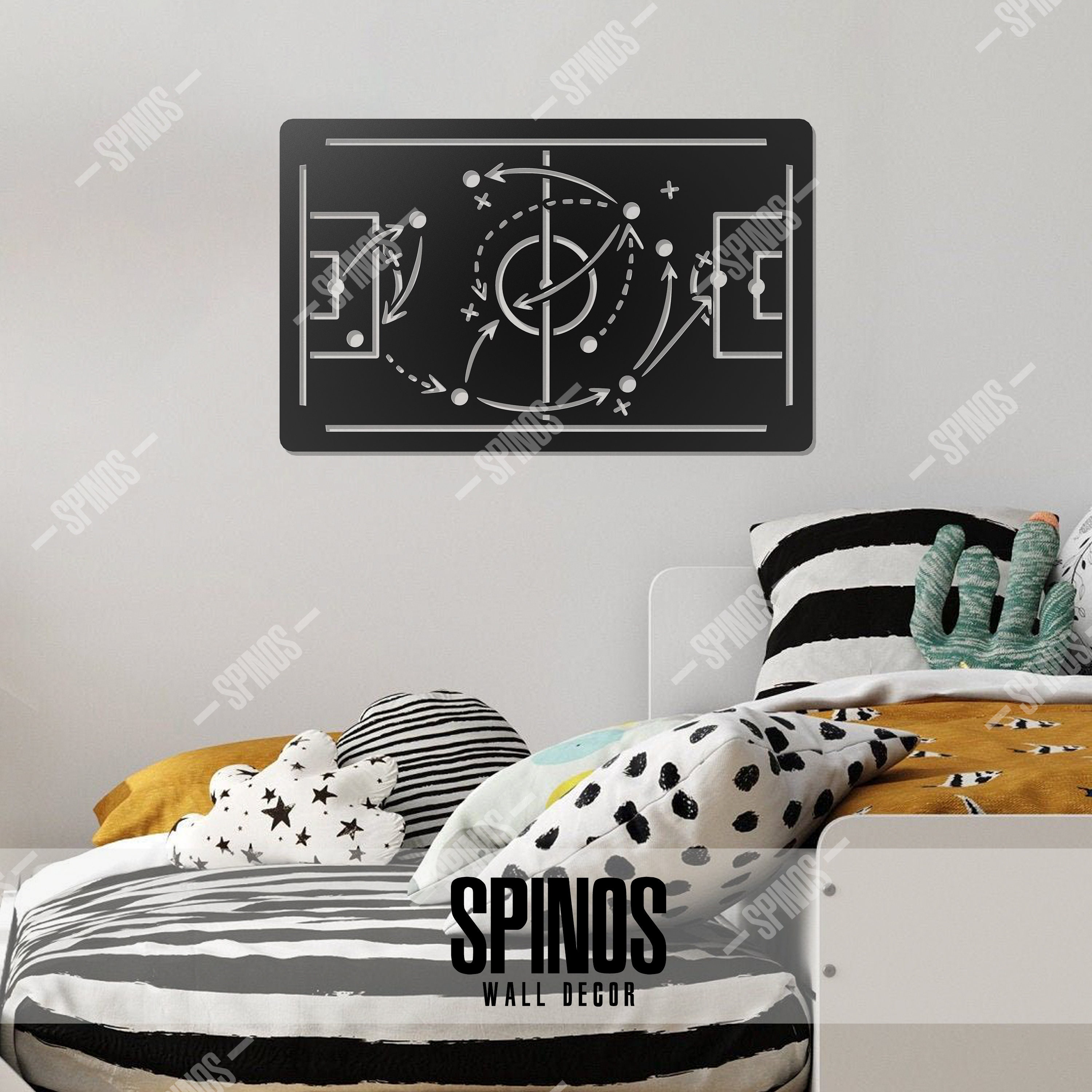 Soccer Field Tactics Wooden Wall Decor Kids Room Art - Etsy