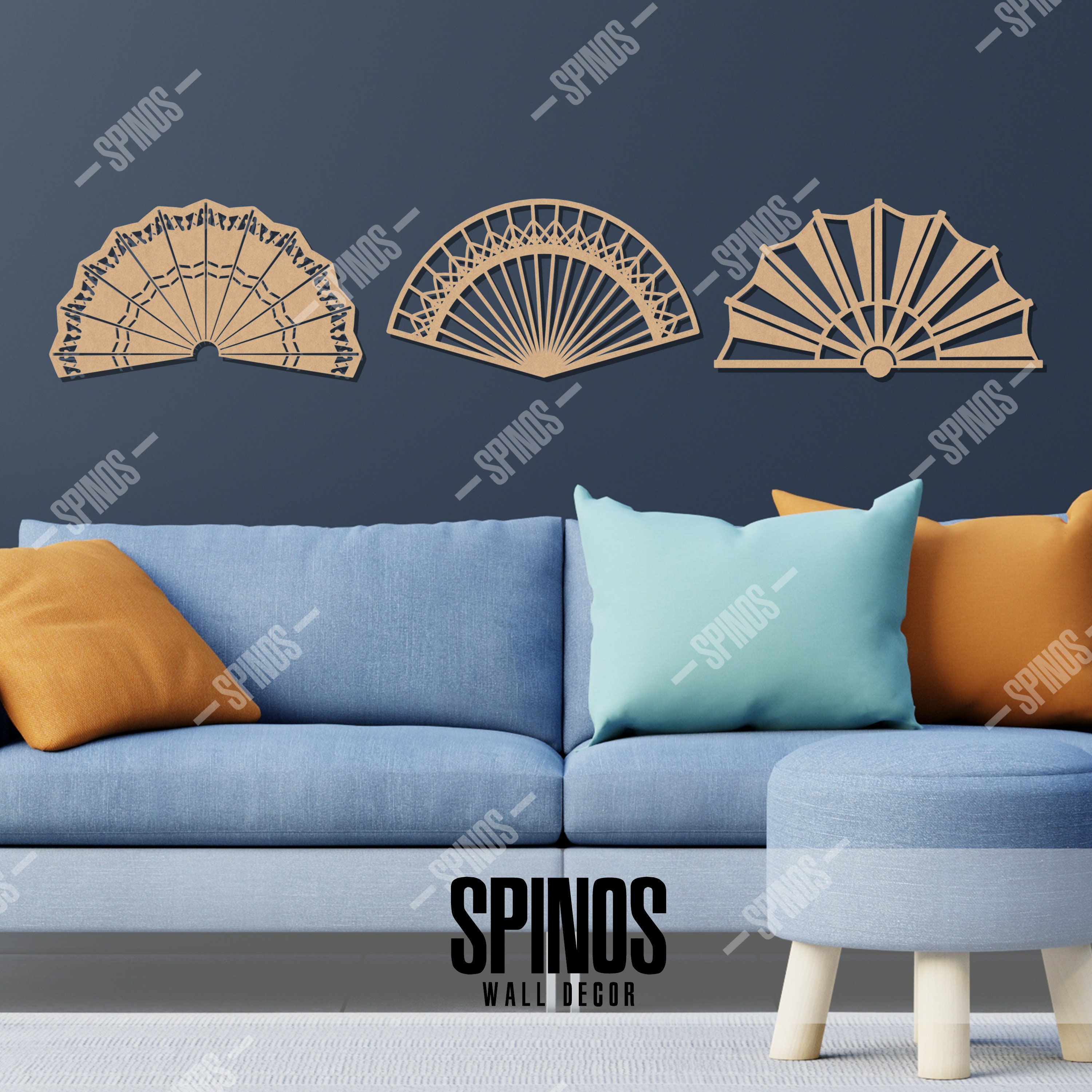 Hand Fan Wood Wall Decor Handheld Fan Wall Art Chinese Wall - Etsy