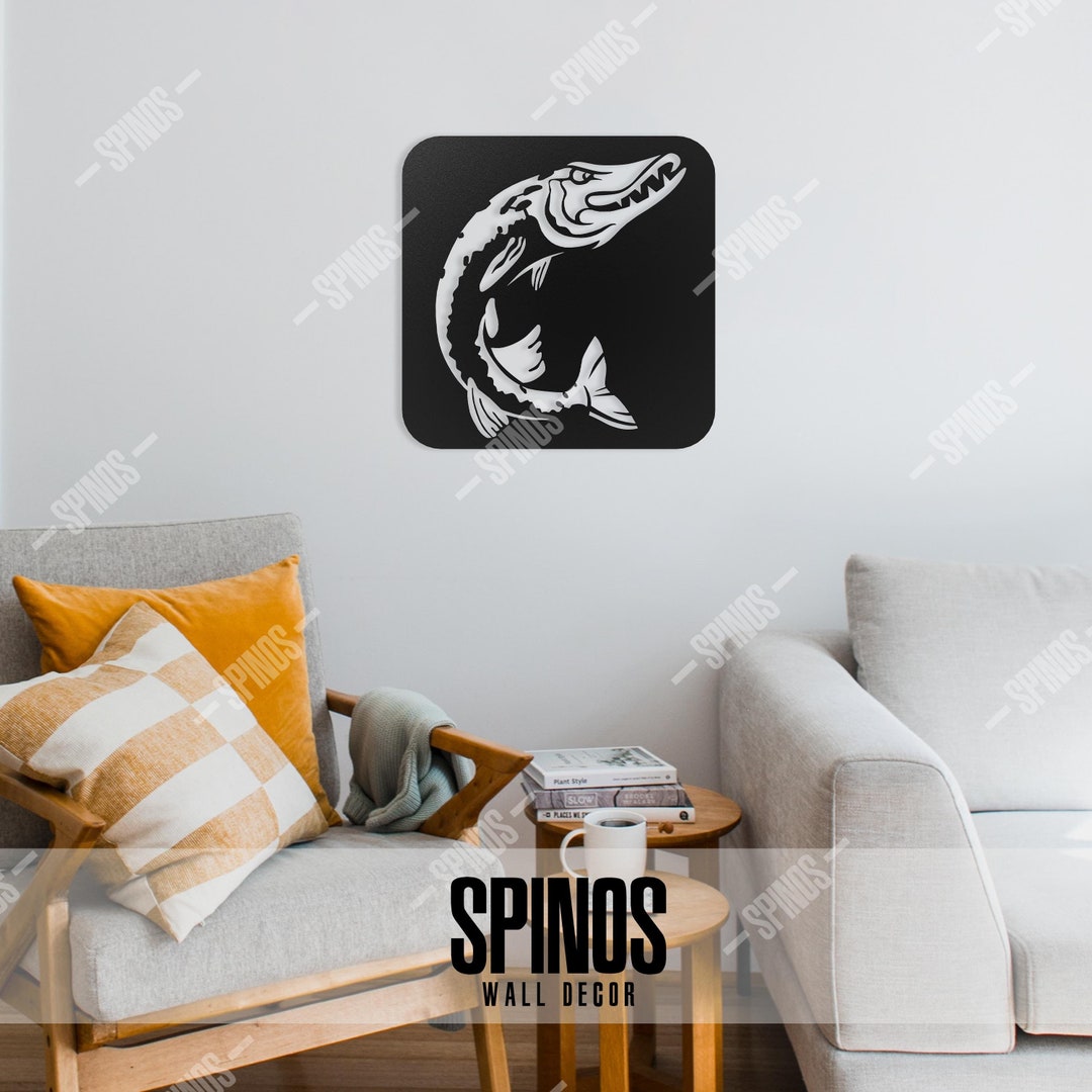Wooden Pike Wall Art: Laser Cut Fishing Decor - Etsy