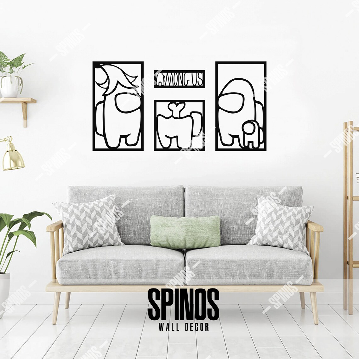 Among Us Wood Wall Decor Among Us Wall Art Video Game | Etsy