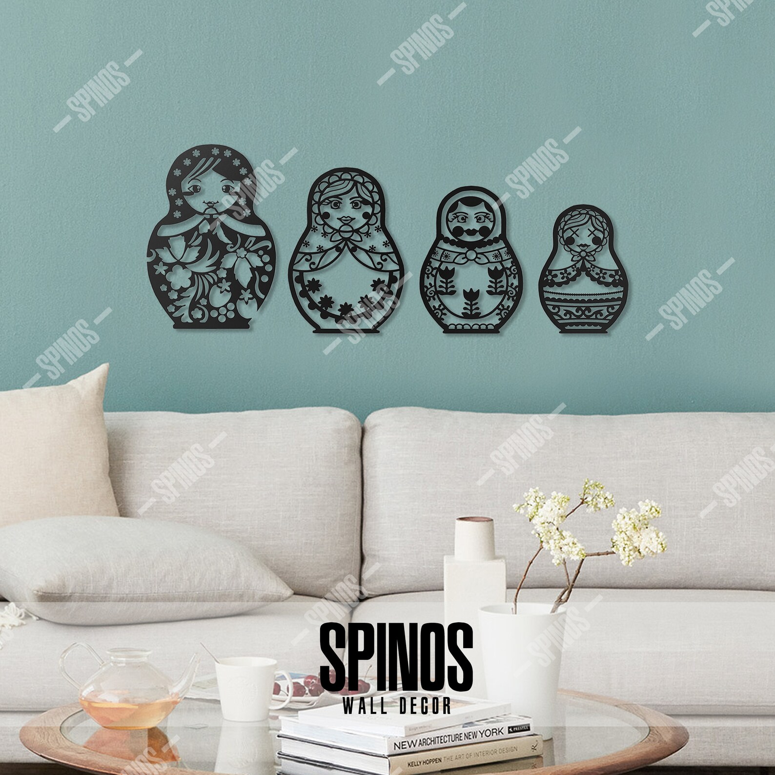 Matryoshka Wall Art - Russian Dolls Wall Decor - Russia Wood Wall Sign ...