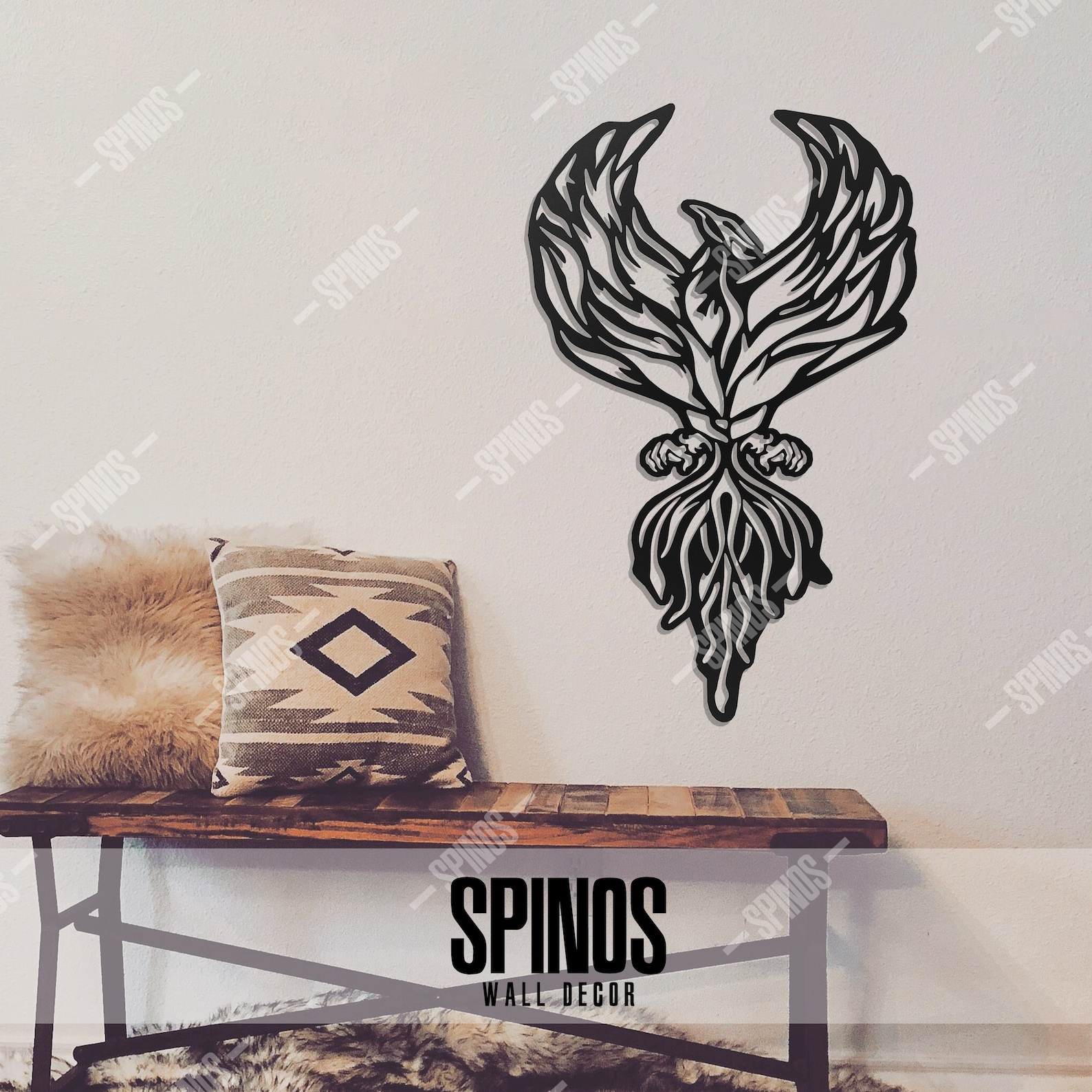 Phoenix Wood Wall Decor Fenix Wall Art Mythological Sign - Etsy