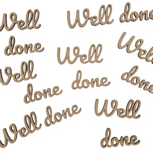 Well Done Words Laser Cut Mdf Shapes - Etsy