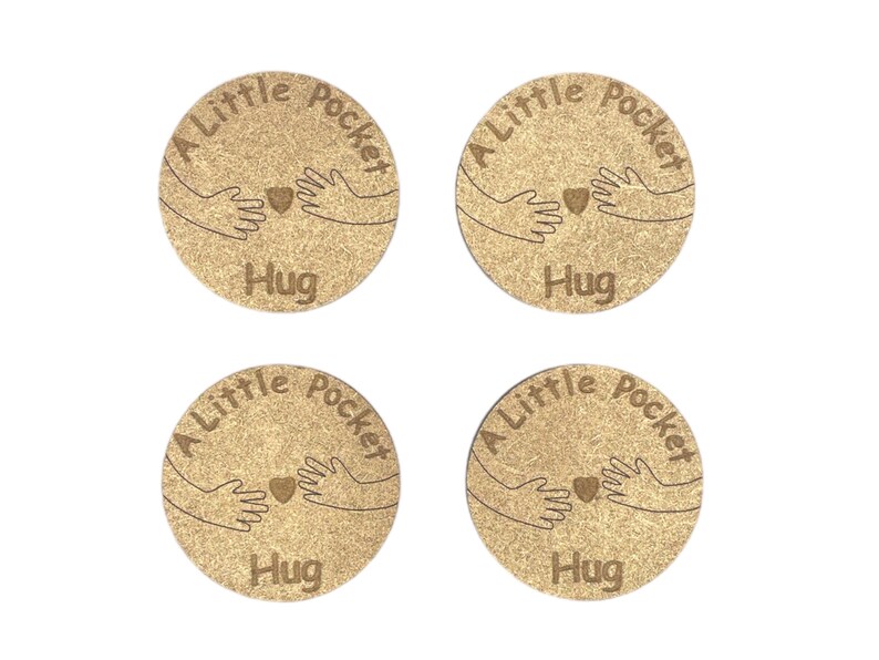 Set of 4 Pocket Hug Tokens Back to School Laser Cut Mdf Shape - Etsy