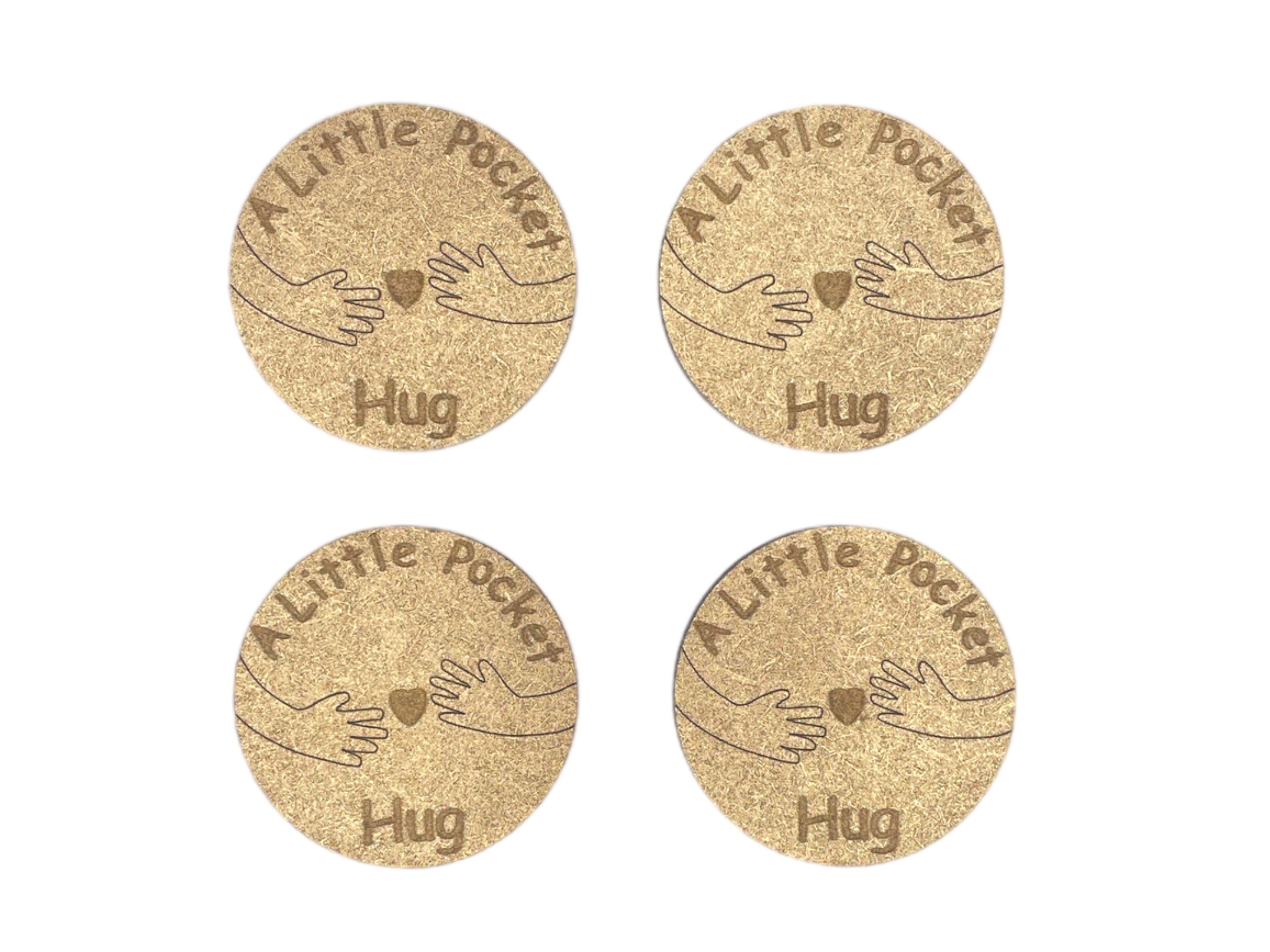 Set of 4 Pocket Hug Tokens Back to School Laser Cut Mdf Shape - Etsy